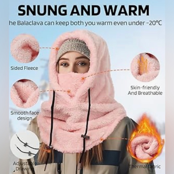 Accessories | Nwt Windproof Fleece Ski Mask Warm Face Cover Multi ...